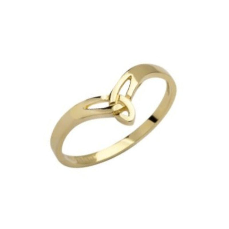 10ct Gold Wishbone Trinity Knot Ring – McCarthy's Jewellery